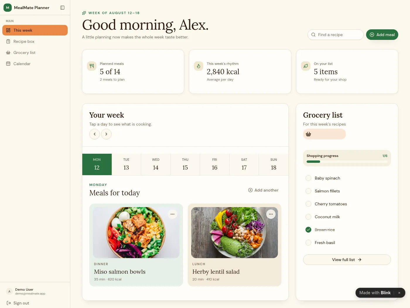 MealMate Planner