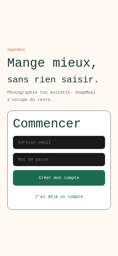 SnapMeal AI Tracker
