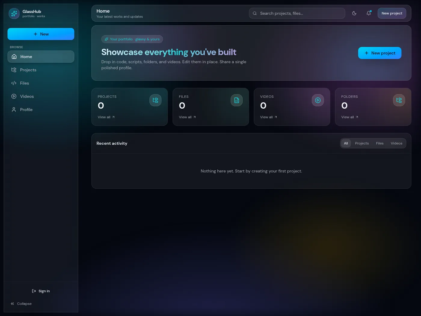 GlassHub Portfolio