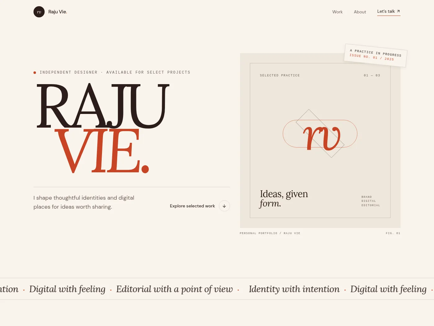 Raju Vie Portfolio