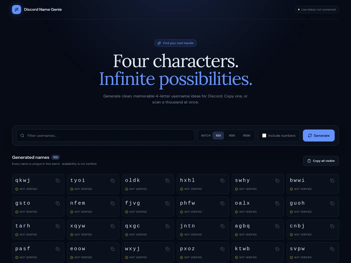 Discord Name Genie