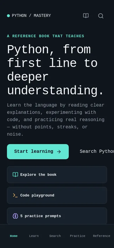 Python Mastery Mobile