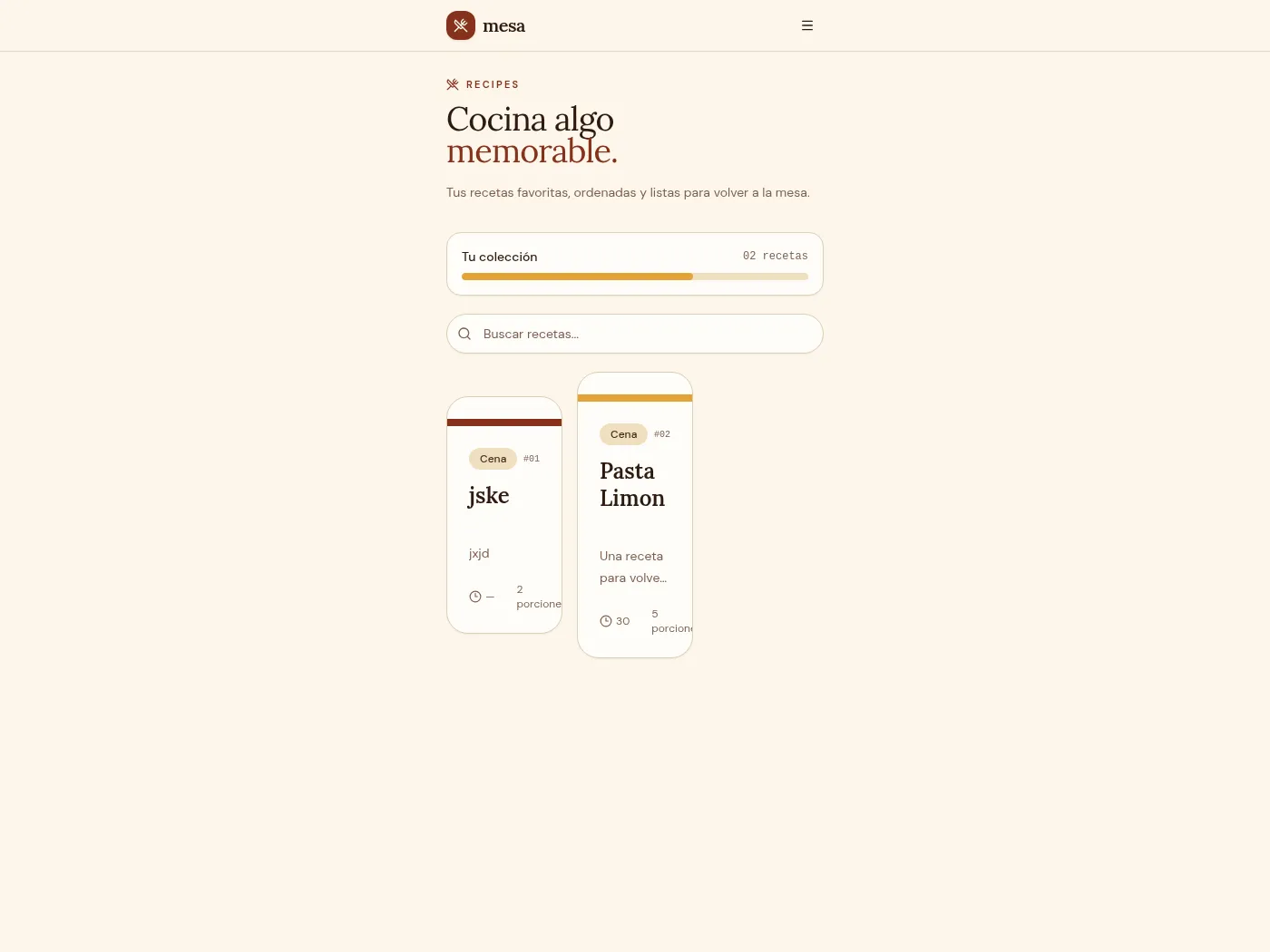 Recipe List Hub