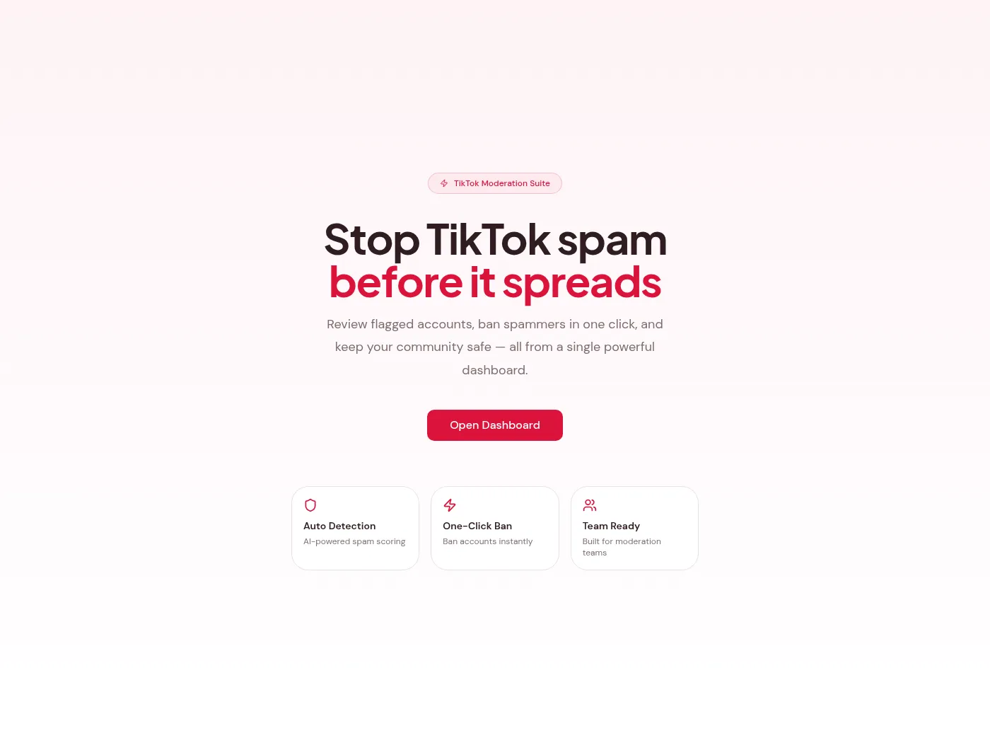 TikTok SpamGuard