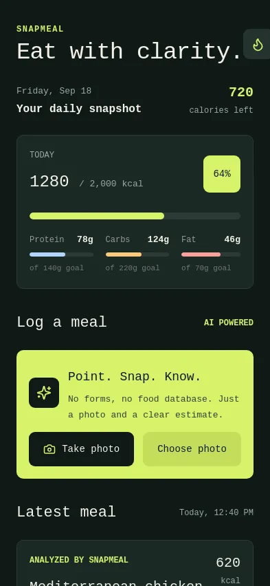 SnapMeal Tracker