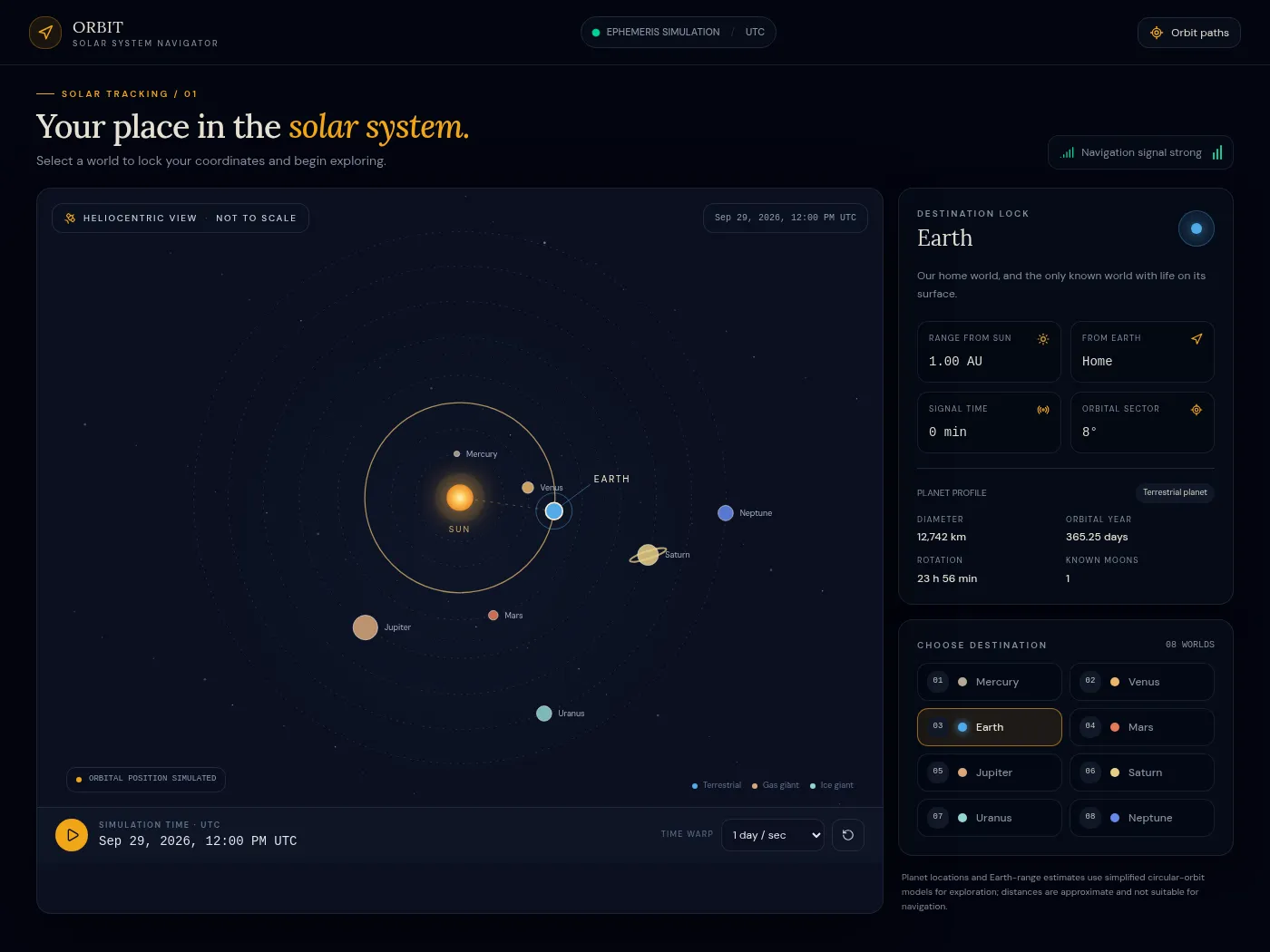 Solar System Navigator