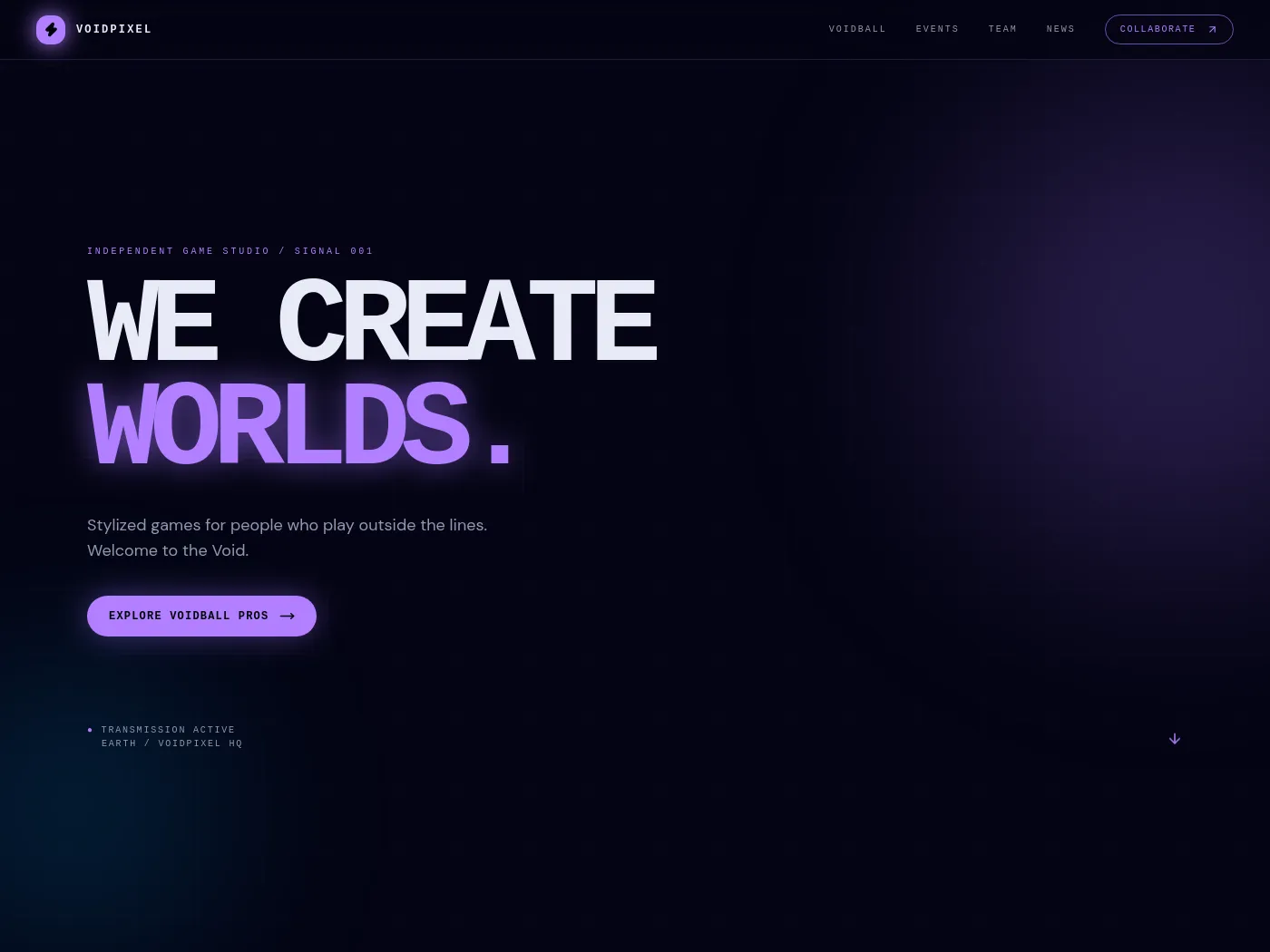 Voidpixel Studios Site