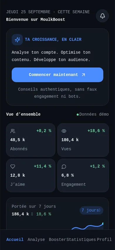 MoulkBoost Social Growth App
