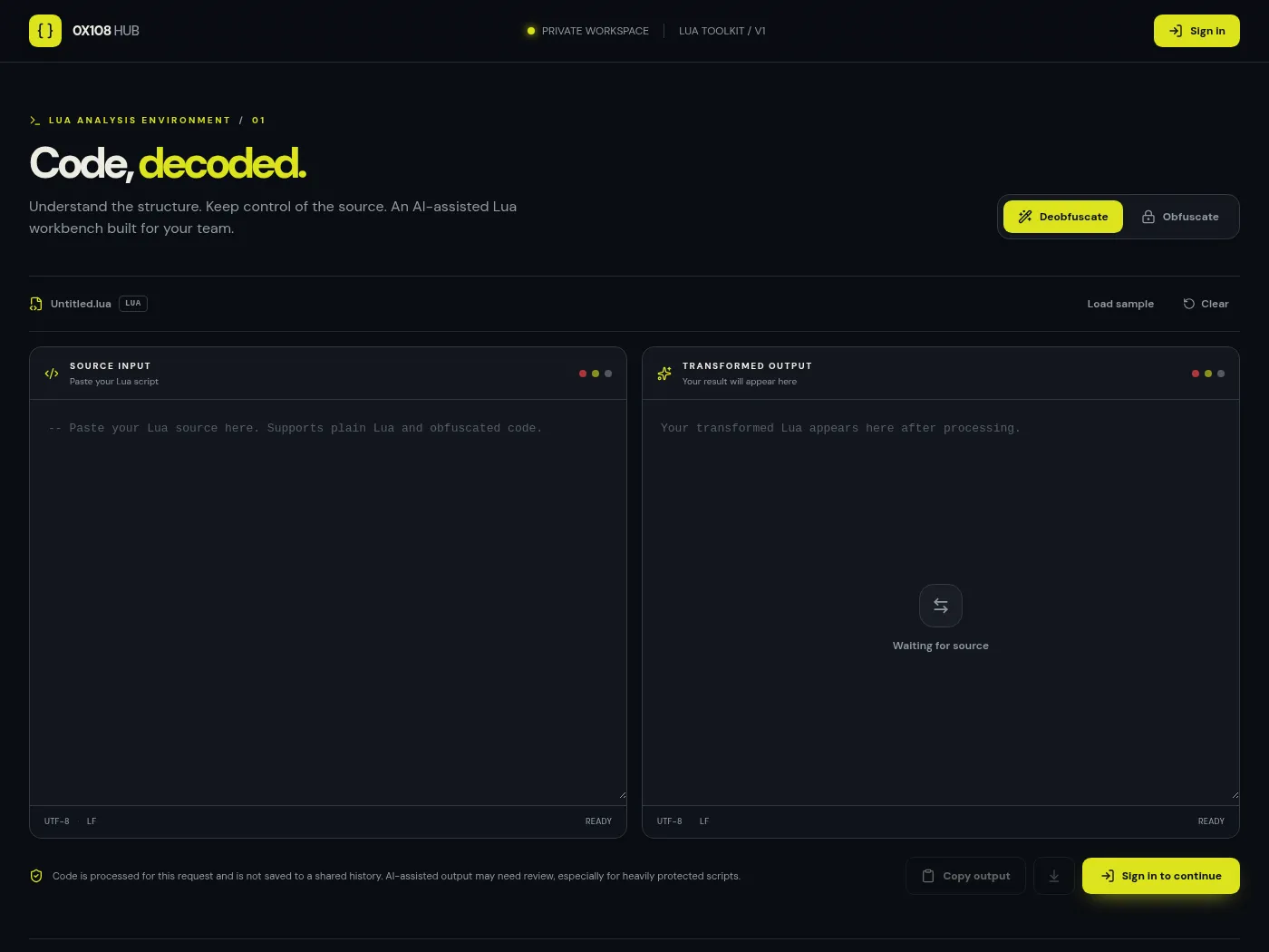 0X108 HUB Deobfuscator
