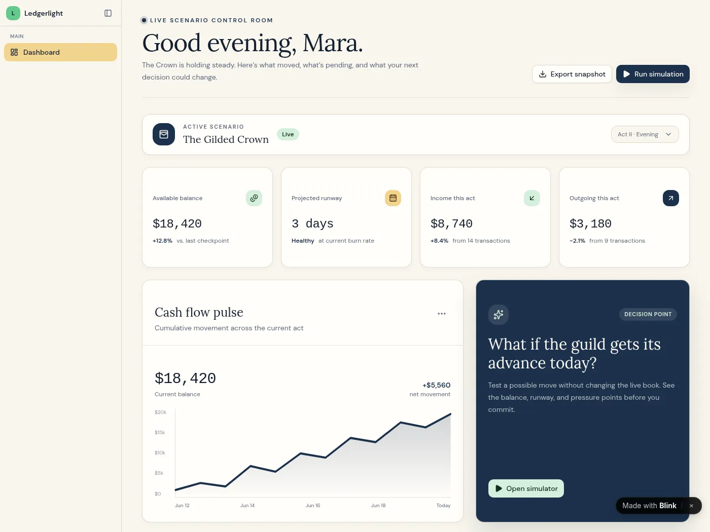 LARP Finance Portal