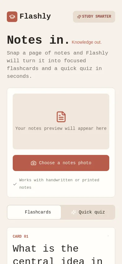 Flashly Study App