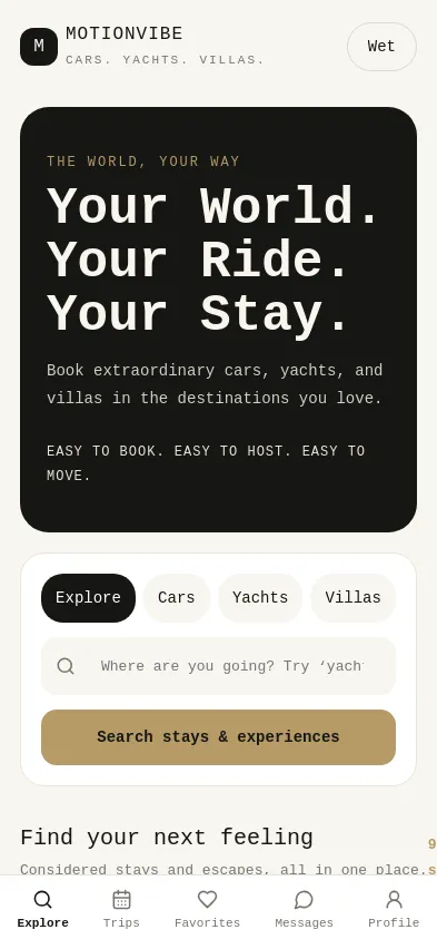 MotionVibe Luxury Marketplace