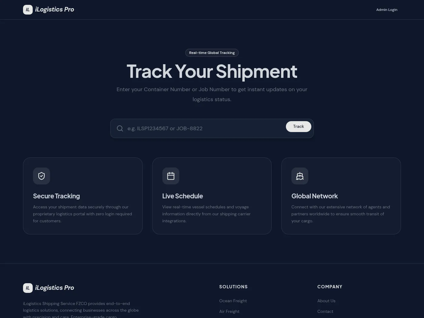 iLogistics Pro Dashboard