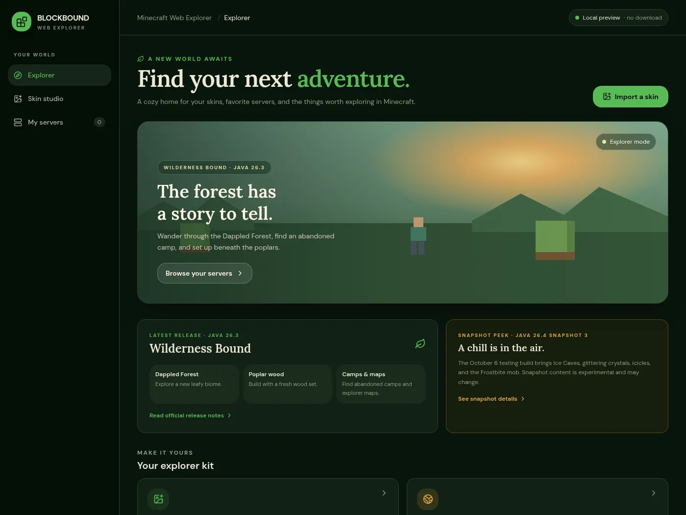 Minecraft Web Explorer