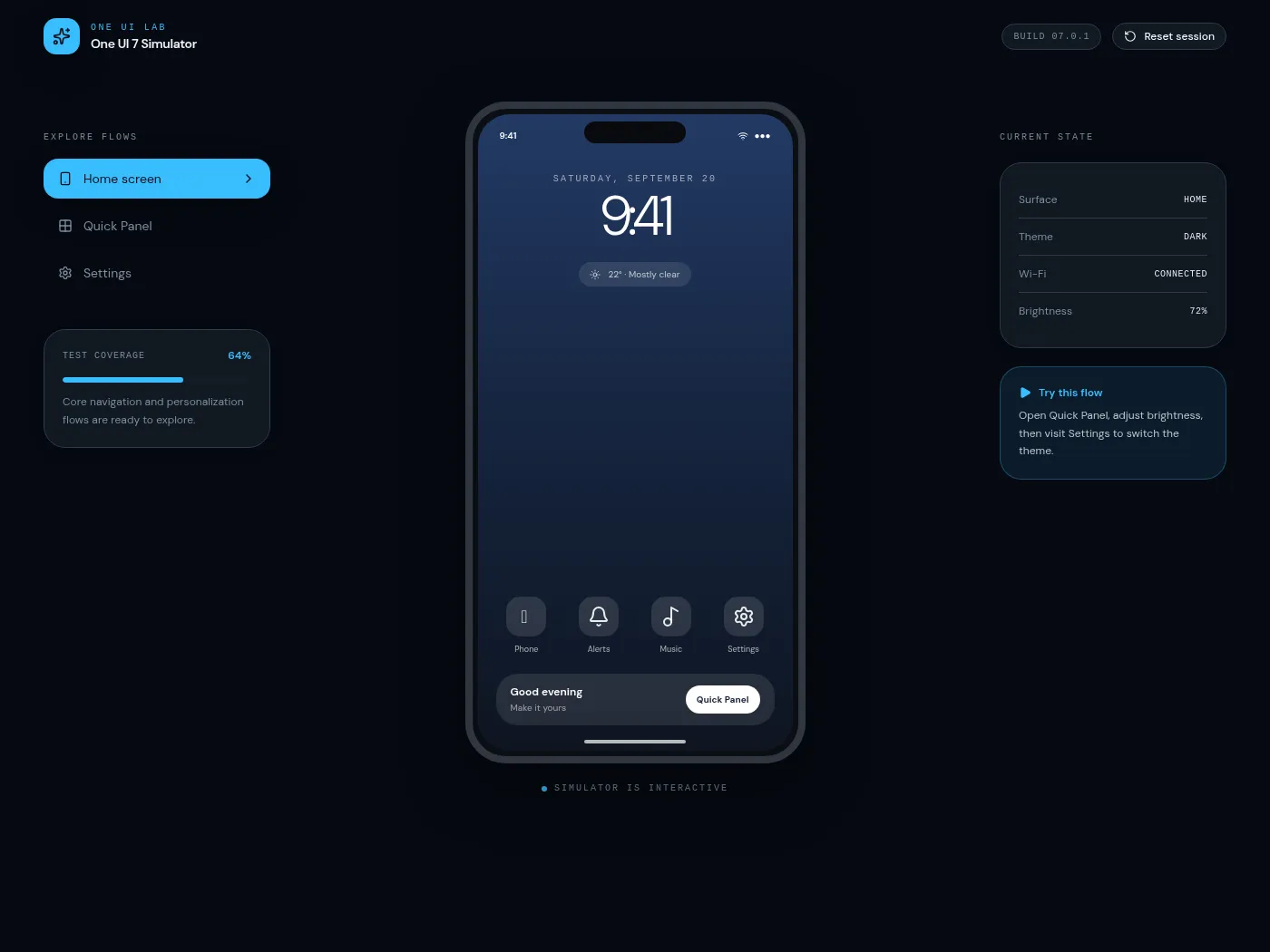 One UI 7 Simulator
