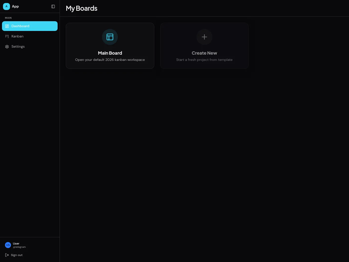 GlassBoard Kanban Mini App