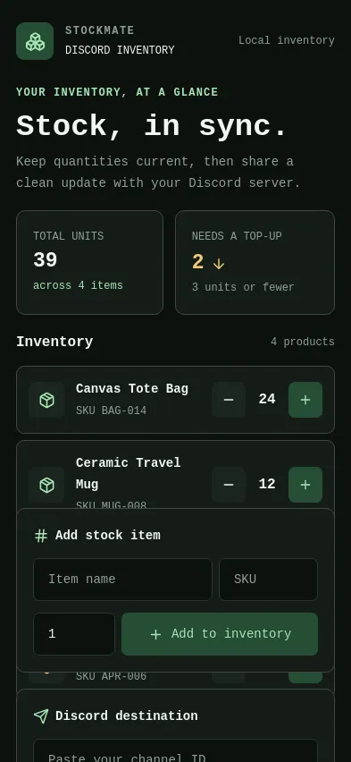 Discord Stock Bot App