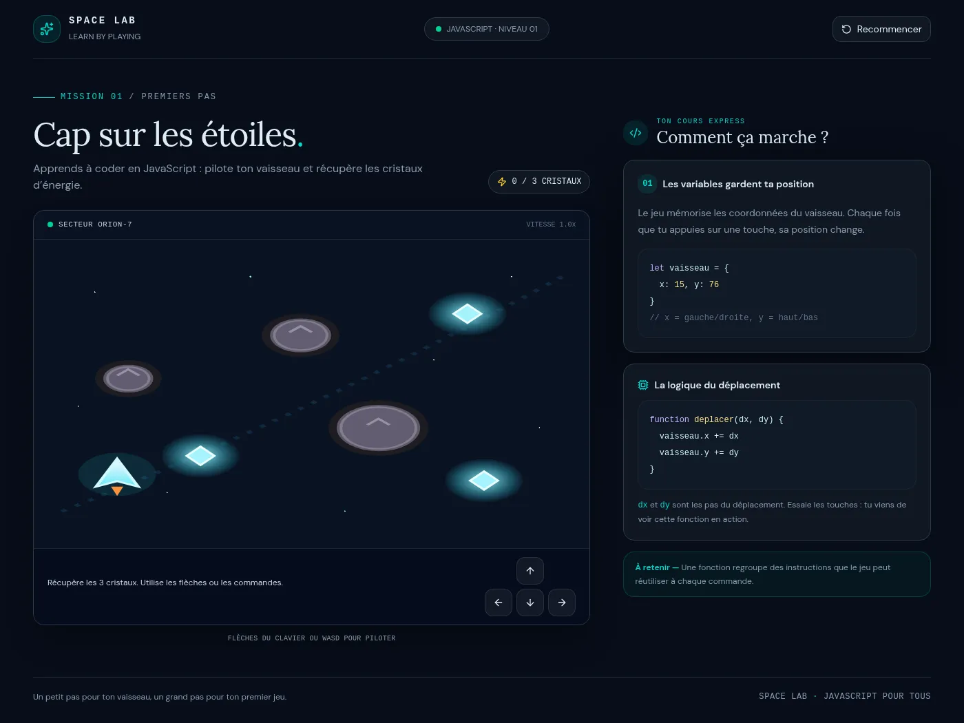 Explique-moi Space Game