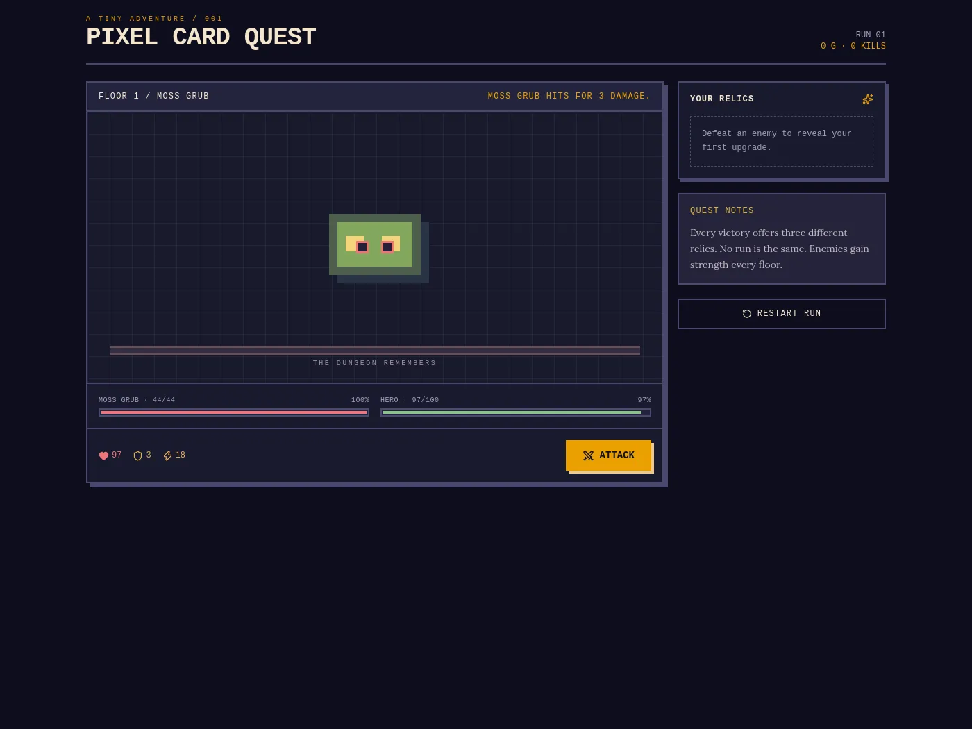 Pixel Card Quest
