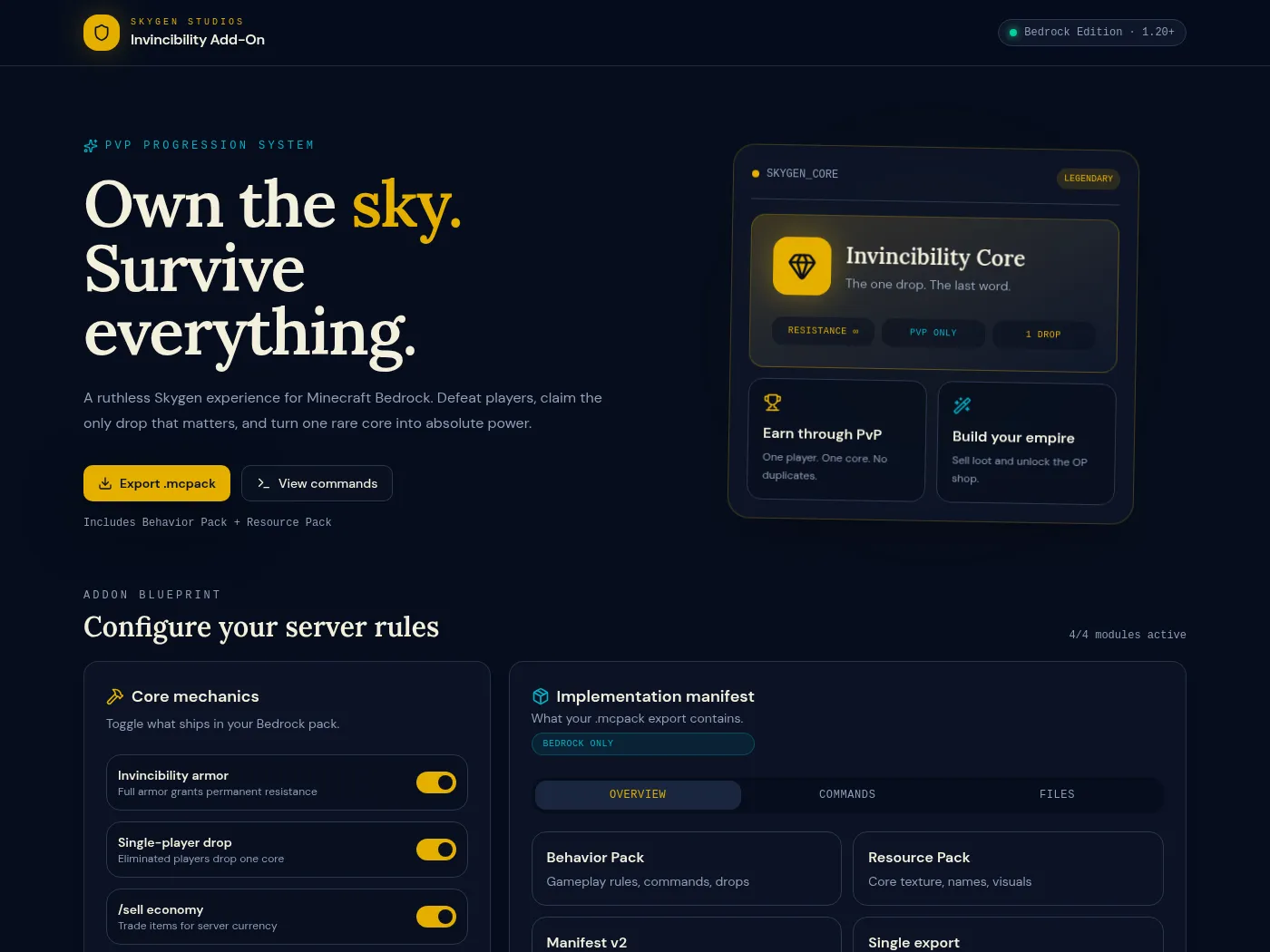Skygen Invincibility Add-On