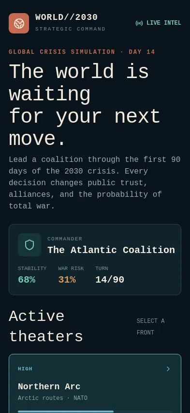 WW3 AI Simulator 2030+
