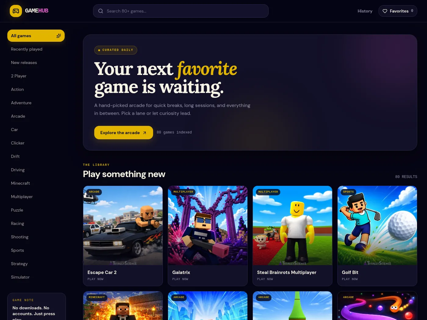 GameHub Portal