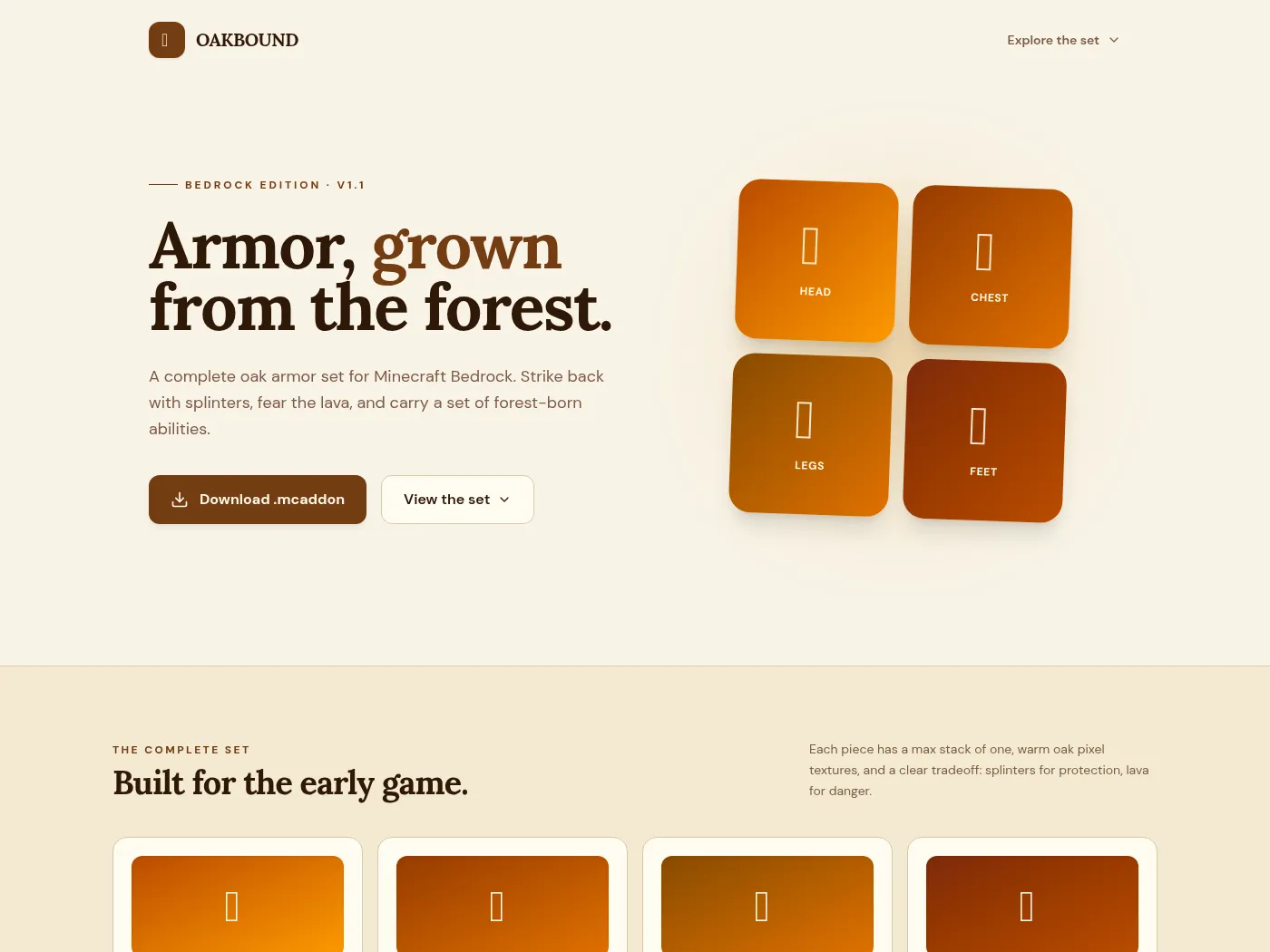 Oak Armor Addon
