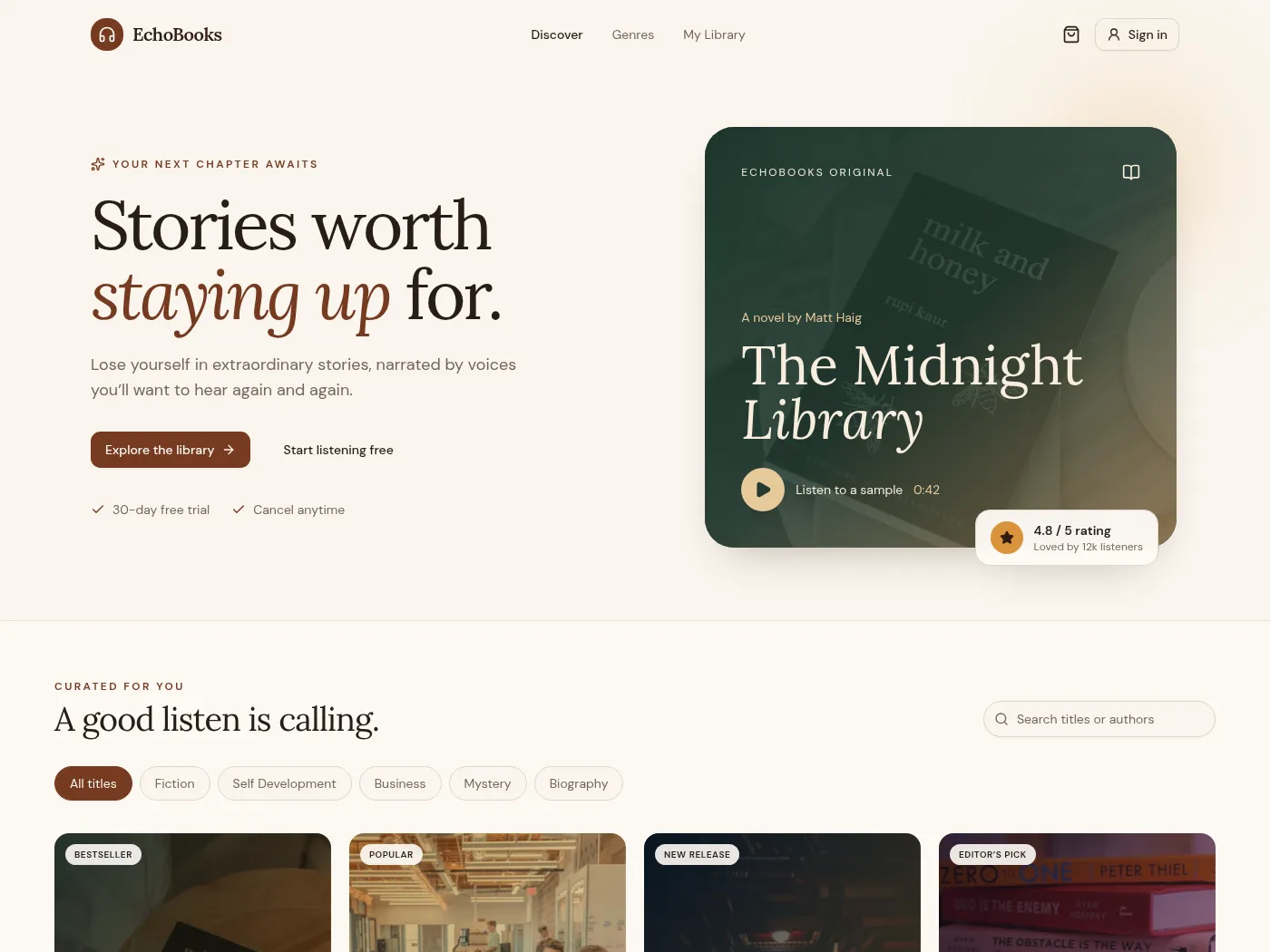 EchoBooks Audio Library