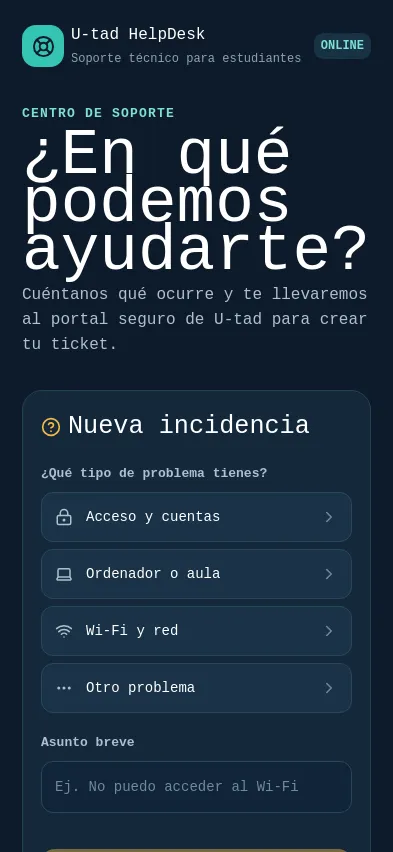 U-Tad HelpDesk App