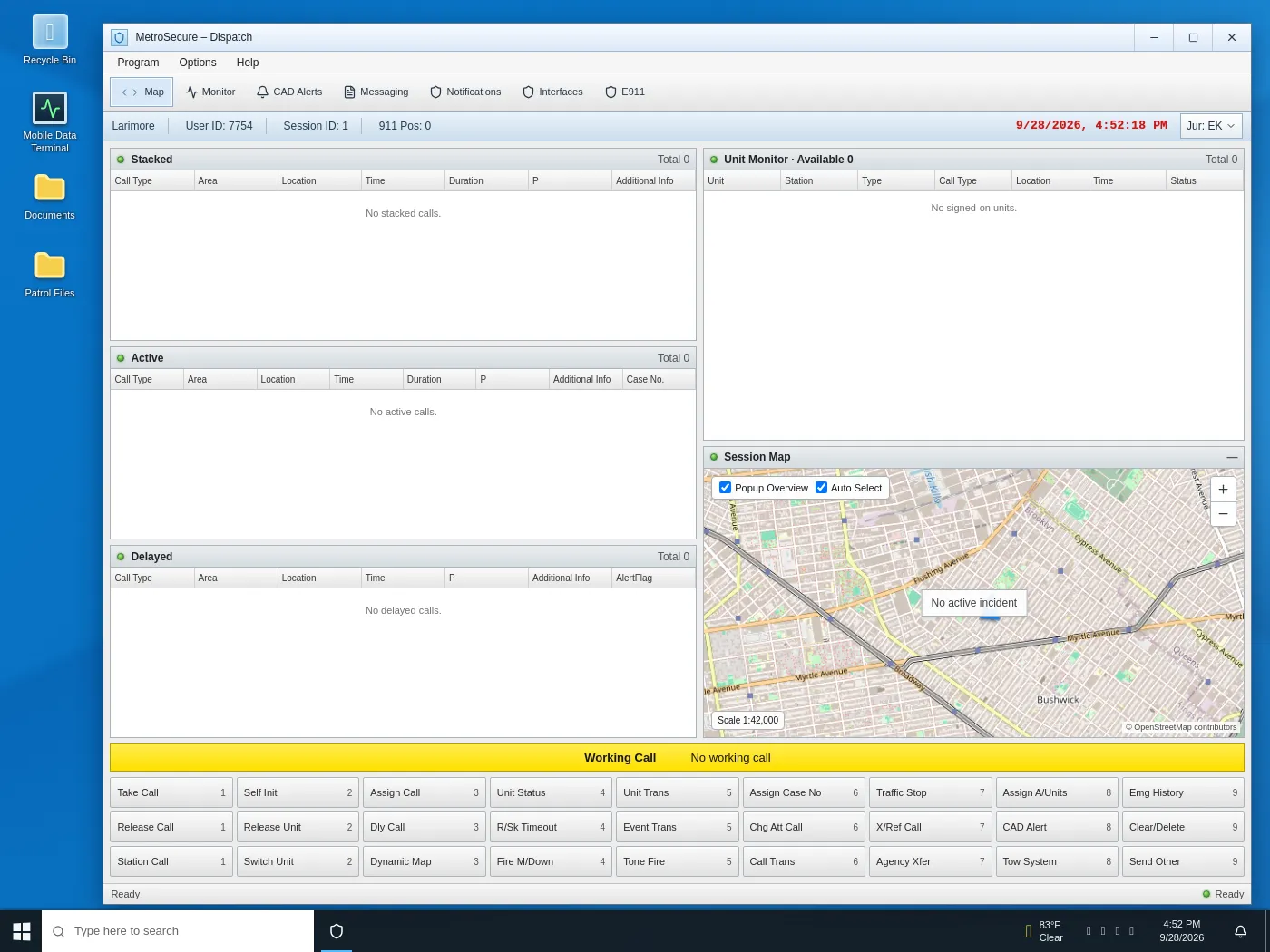 MetroSecure CAD Simulator