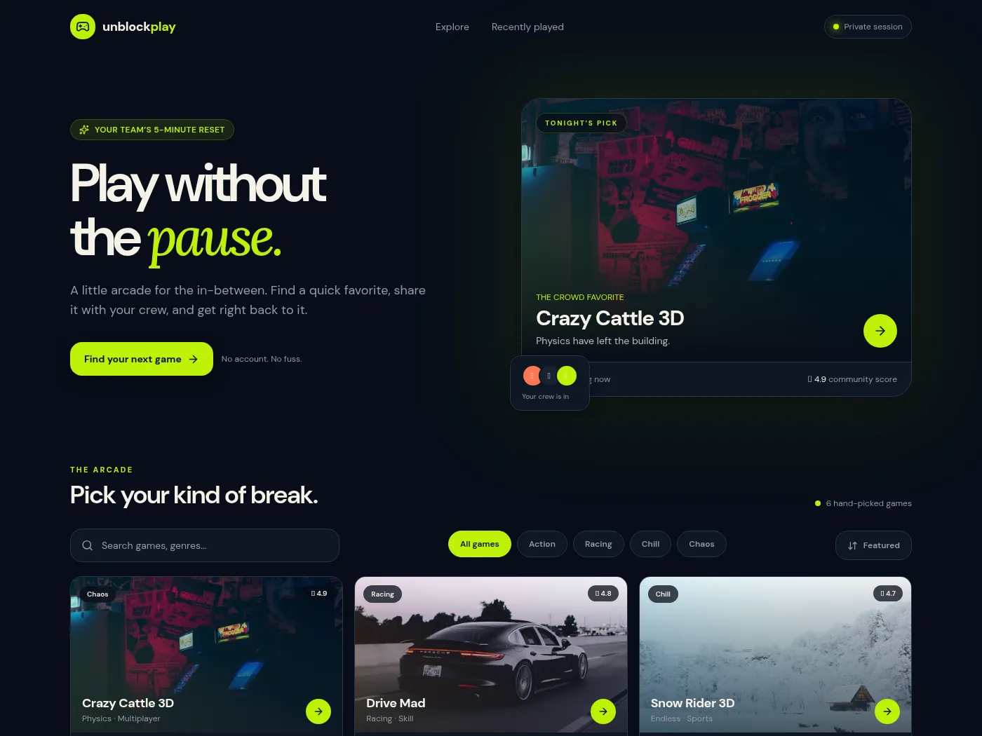 UnblockPlay Hub