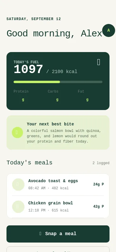 Snap & Track Nutrition