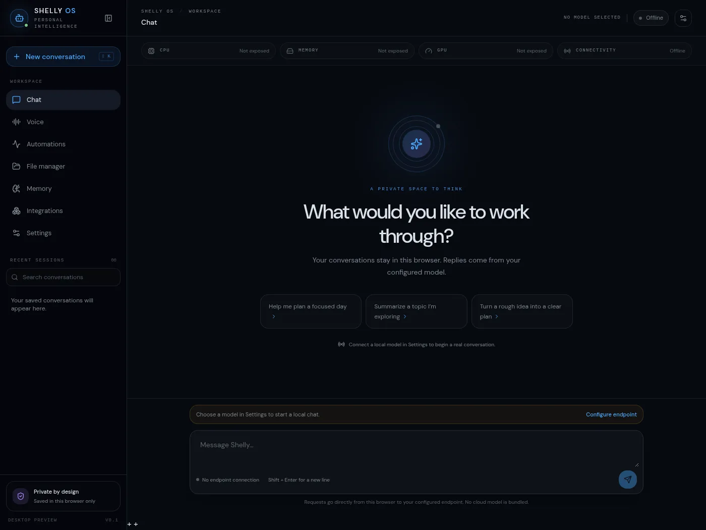 Shelly OS Desktop Assistant