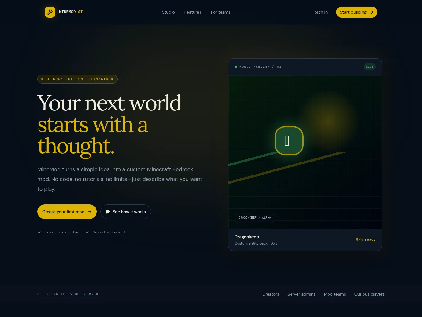 MineMod AI Studio