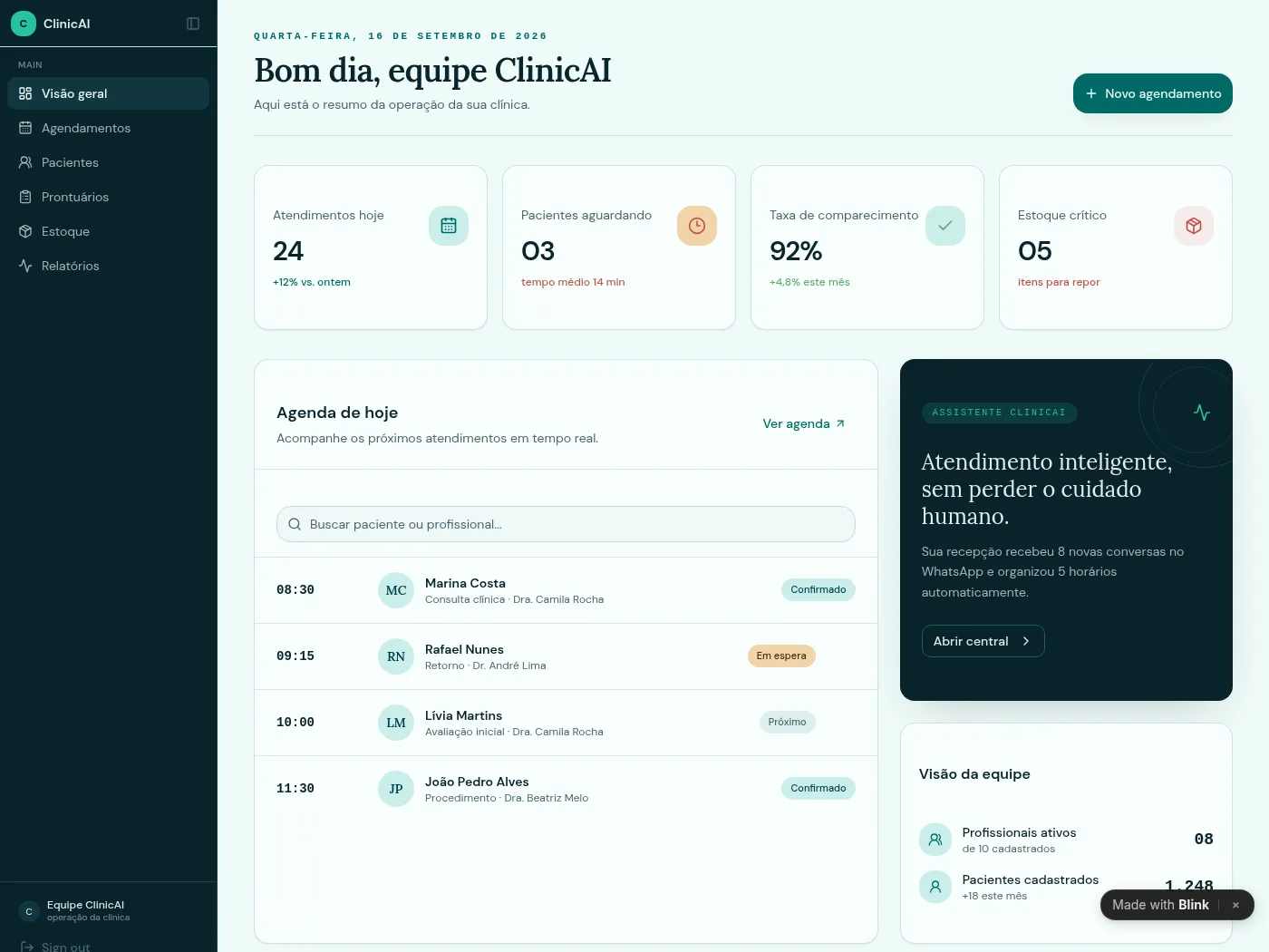 ClinicAI Web System