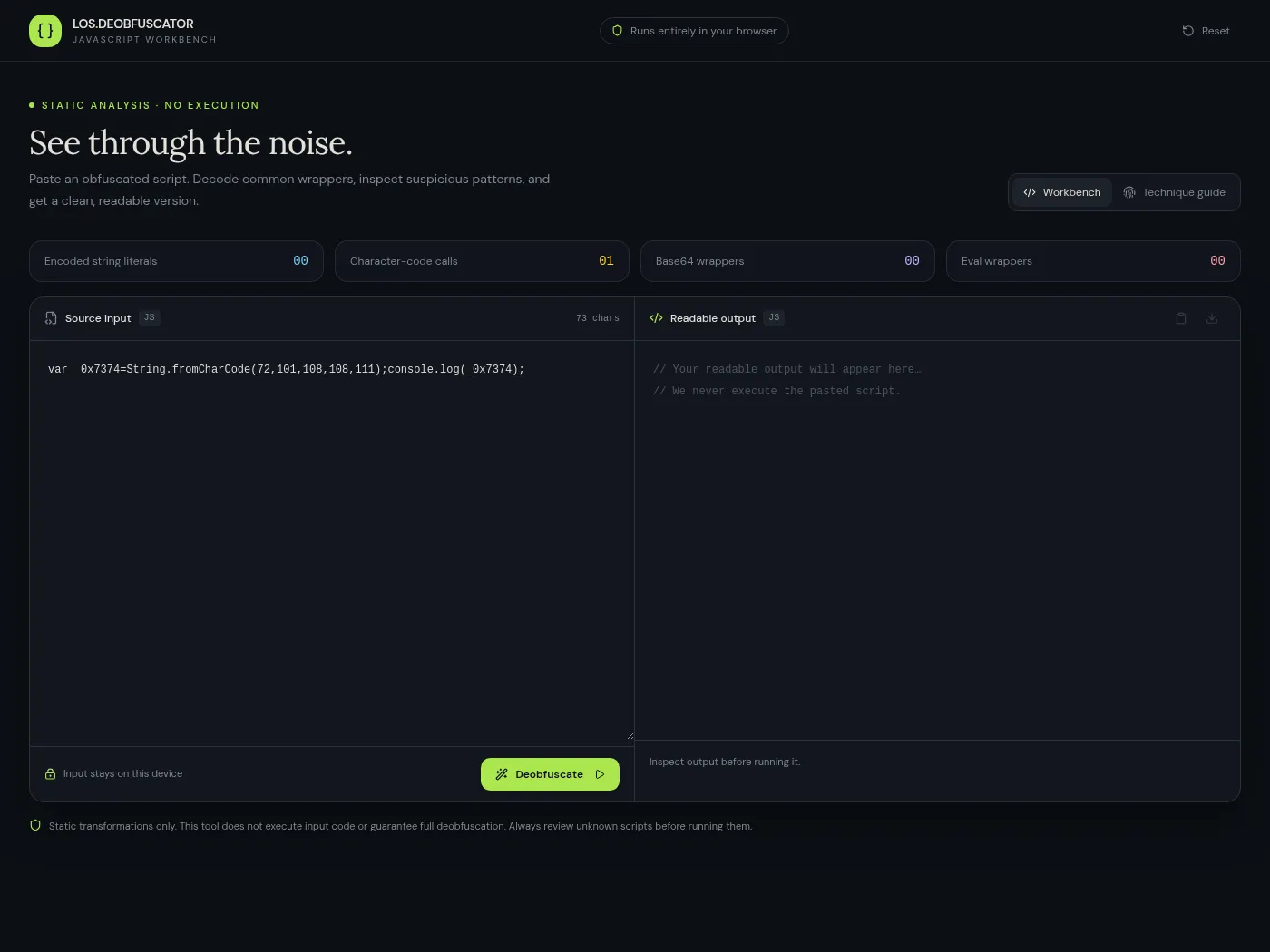 Los Dating Deobfuscator