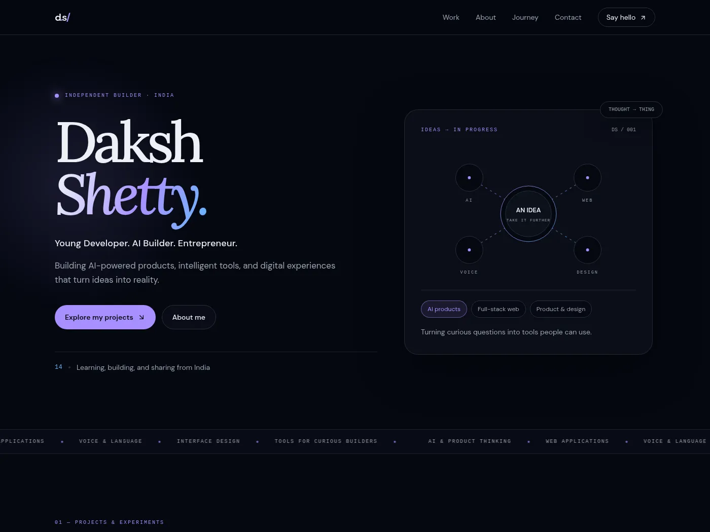 Daksh Shetty Portfolio