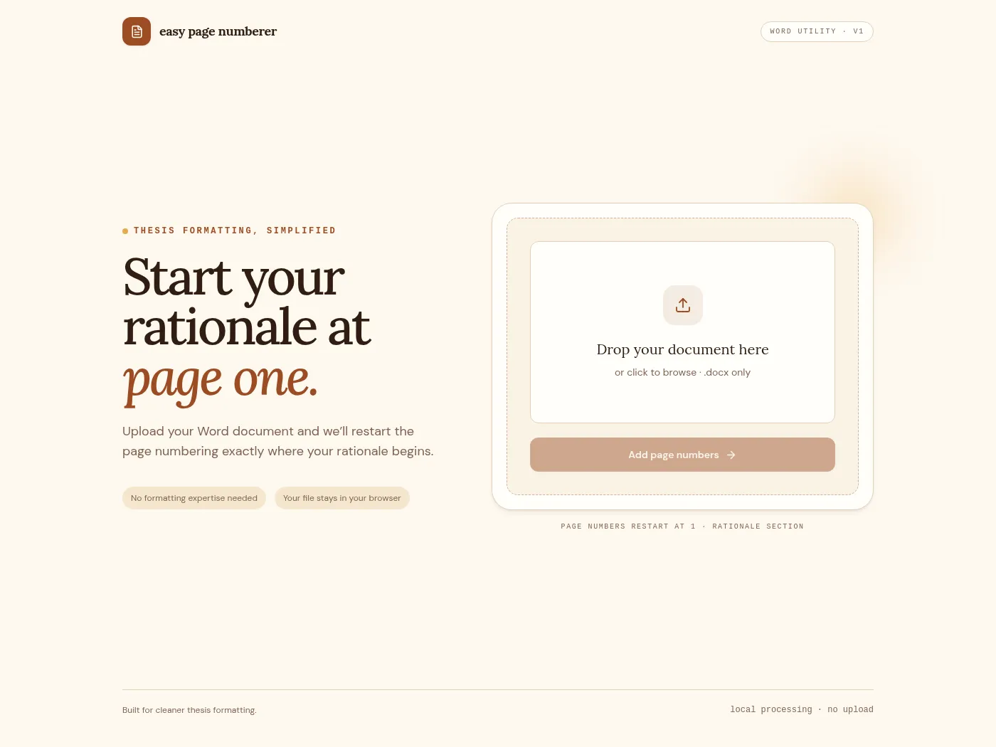 Easy Page Numberer