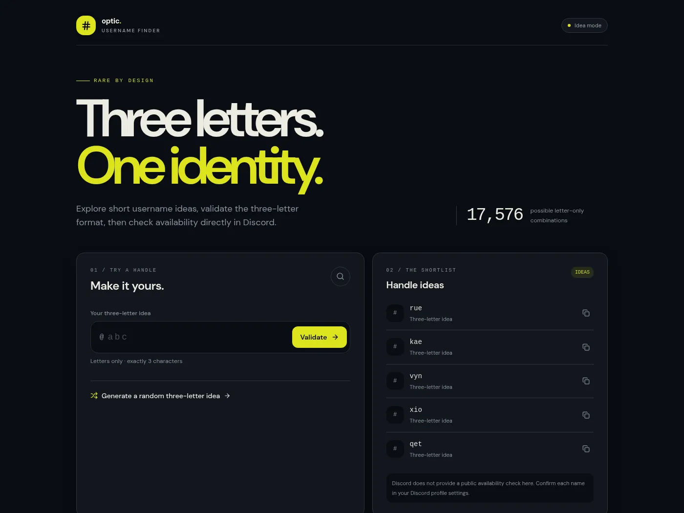 Optic Username Finder