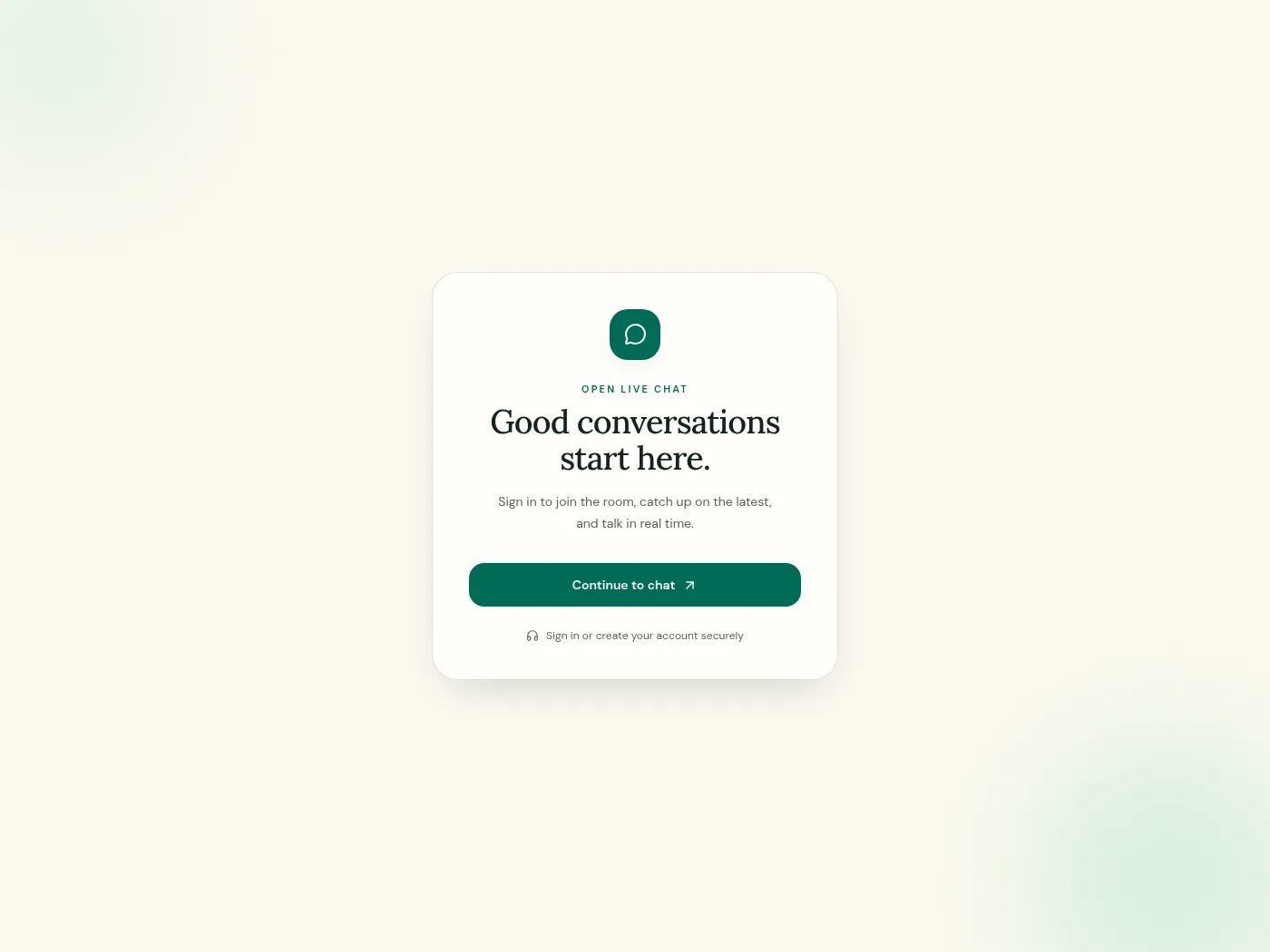 Open Live Chat