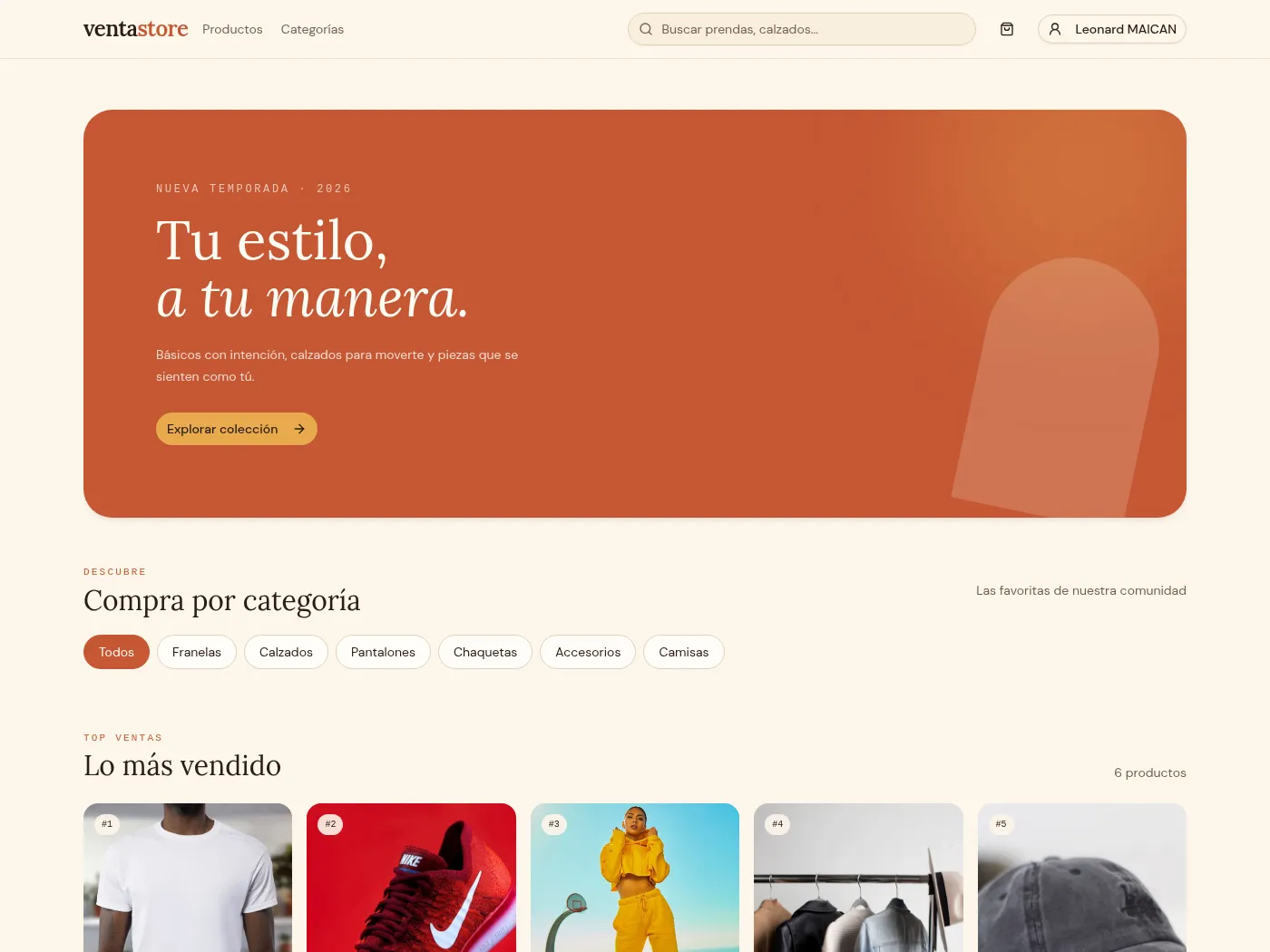 VentaStore Web App