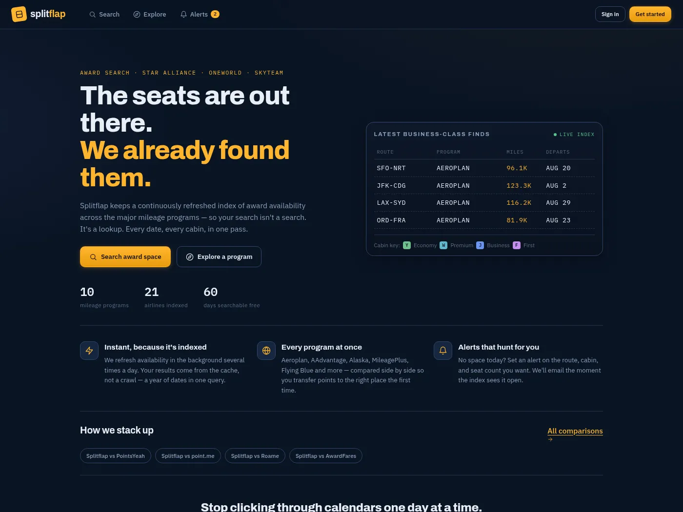 Splitflap Award Search