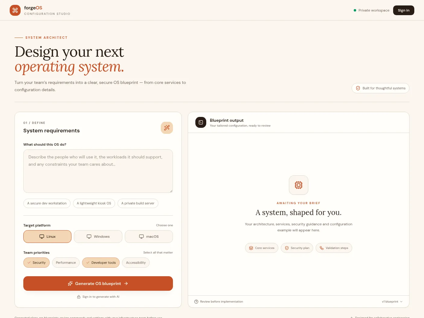 AI OS Generator