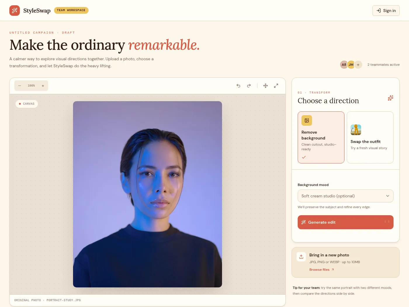 StyleSwap AI Photo Editor