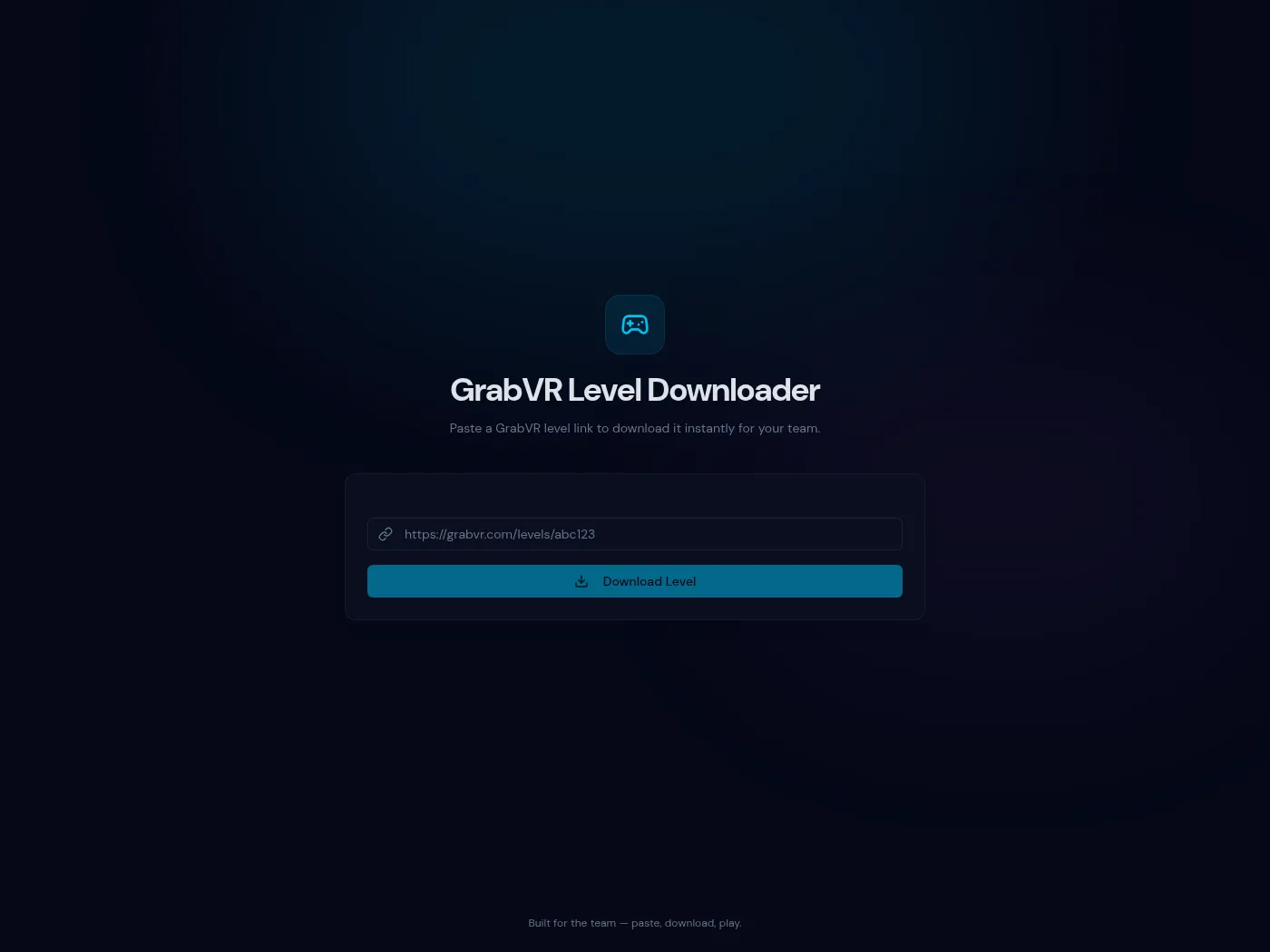 GrabVR Level Downloader