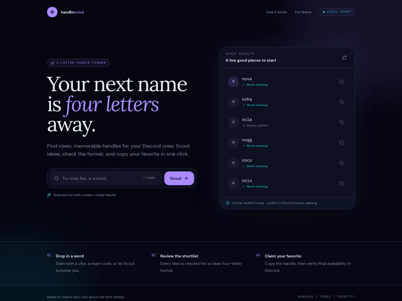 Discord Handle Finder