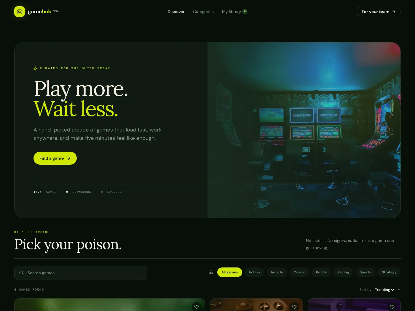 GameHub Portal