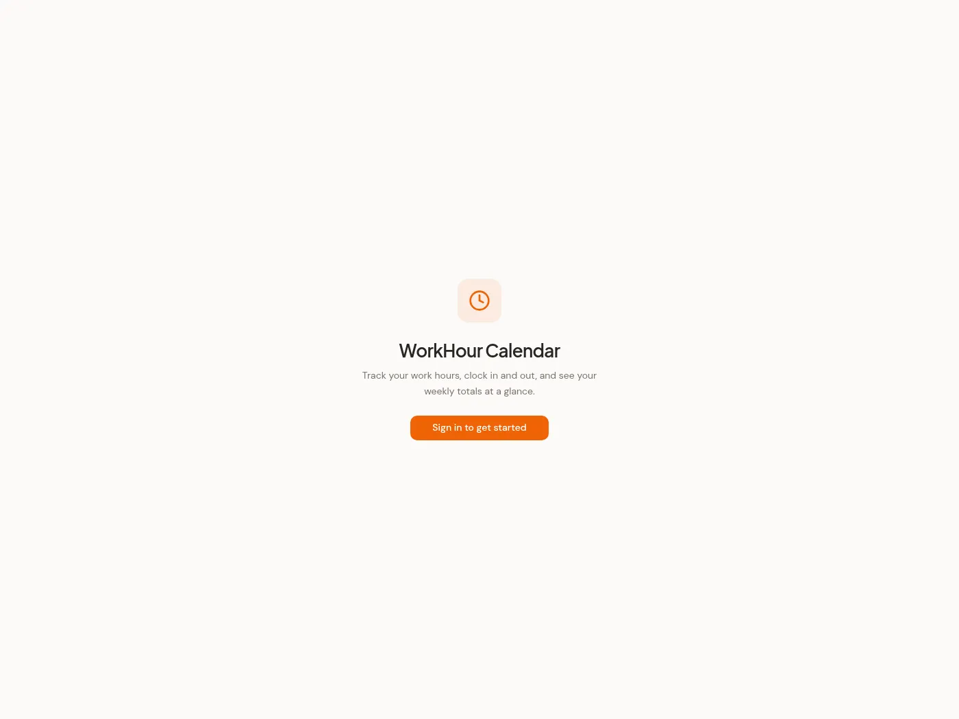 WorkHour Calendar