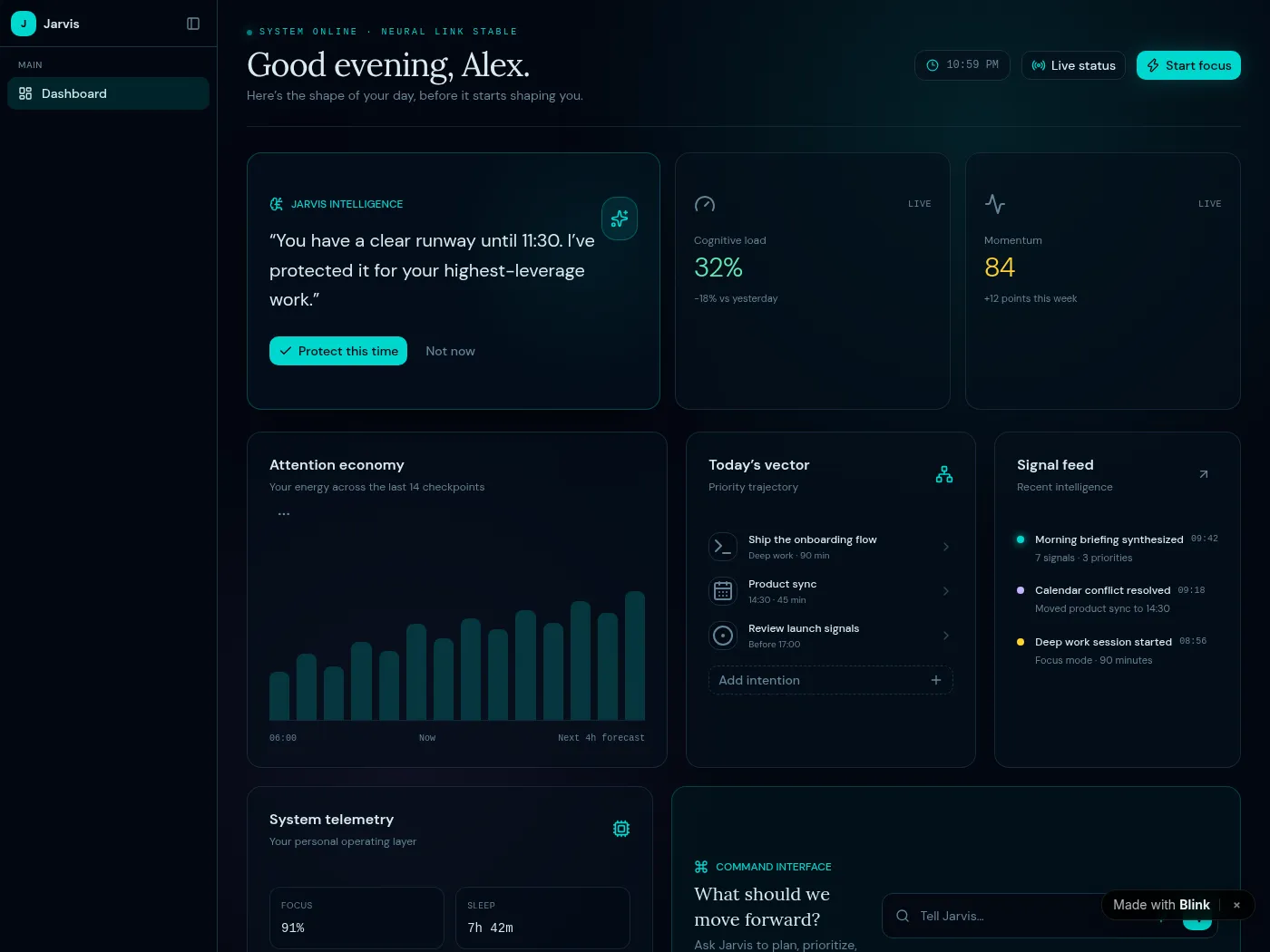 Jarvis AI Dashboard