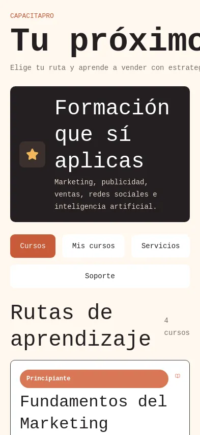 CapacitaPro Cursos Móviles